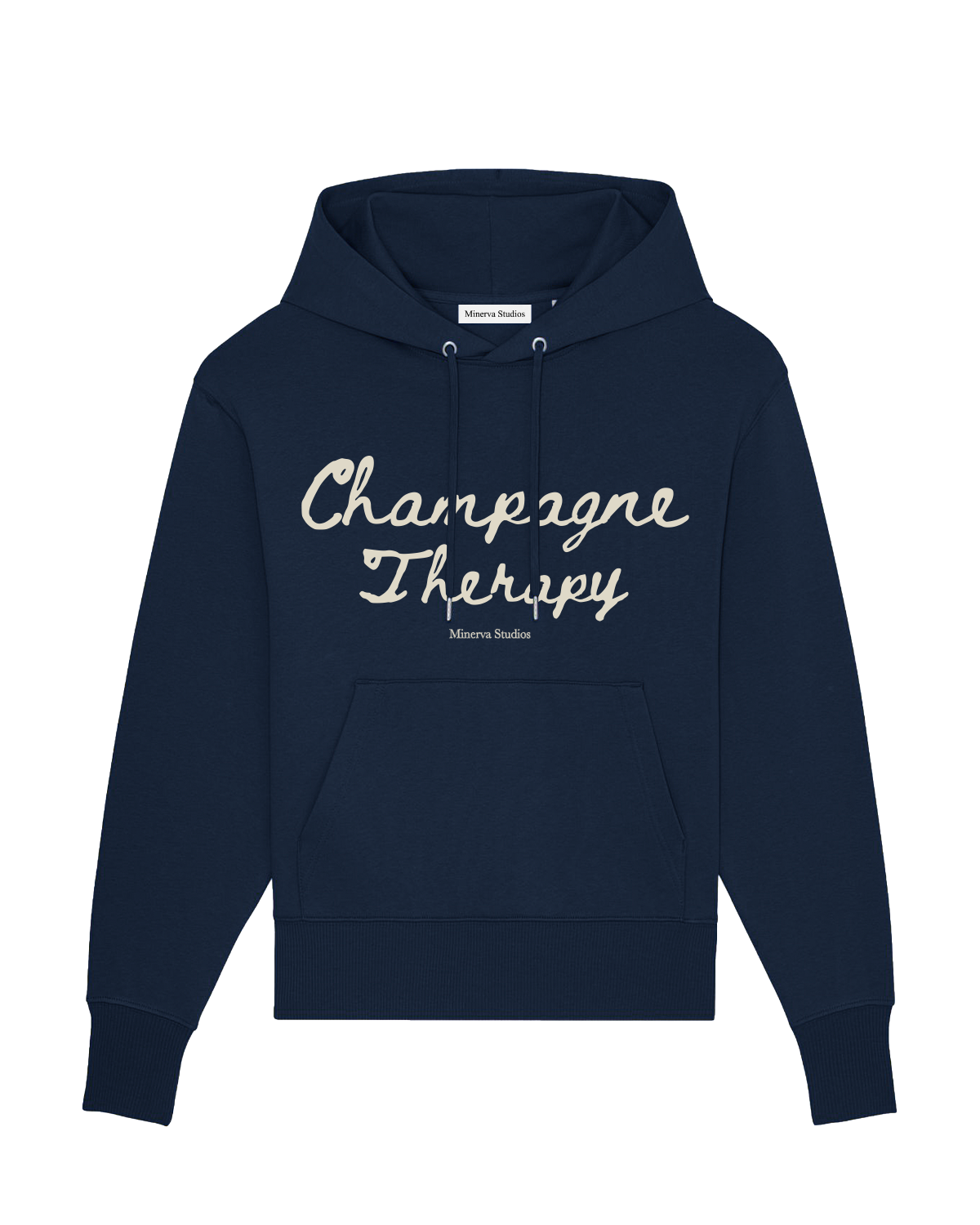 Champagne Therapy Hoodie - Navy – MINERVA